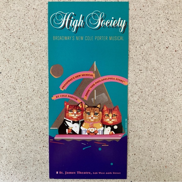 broadway flyer | Other | 2 Sided Flyer High Society 9x4 Melissa Errico ...